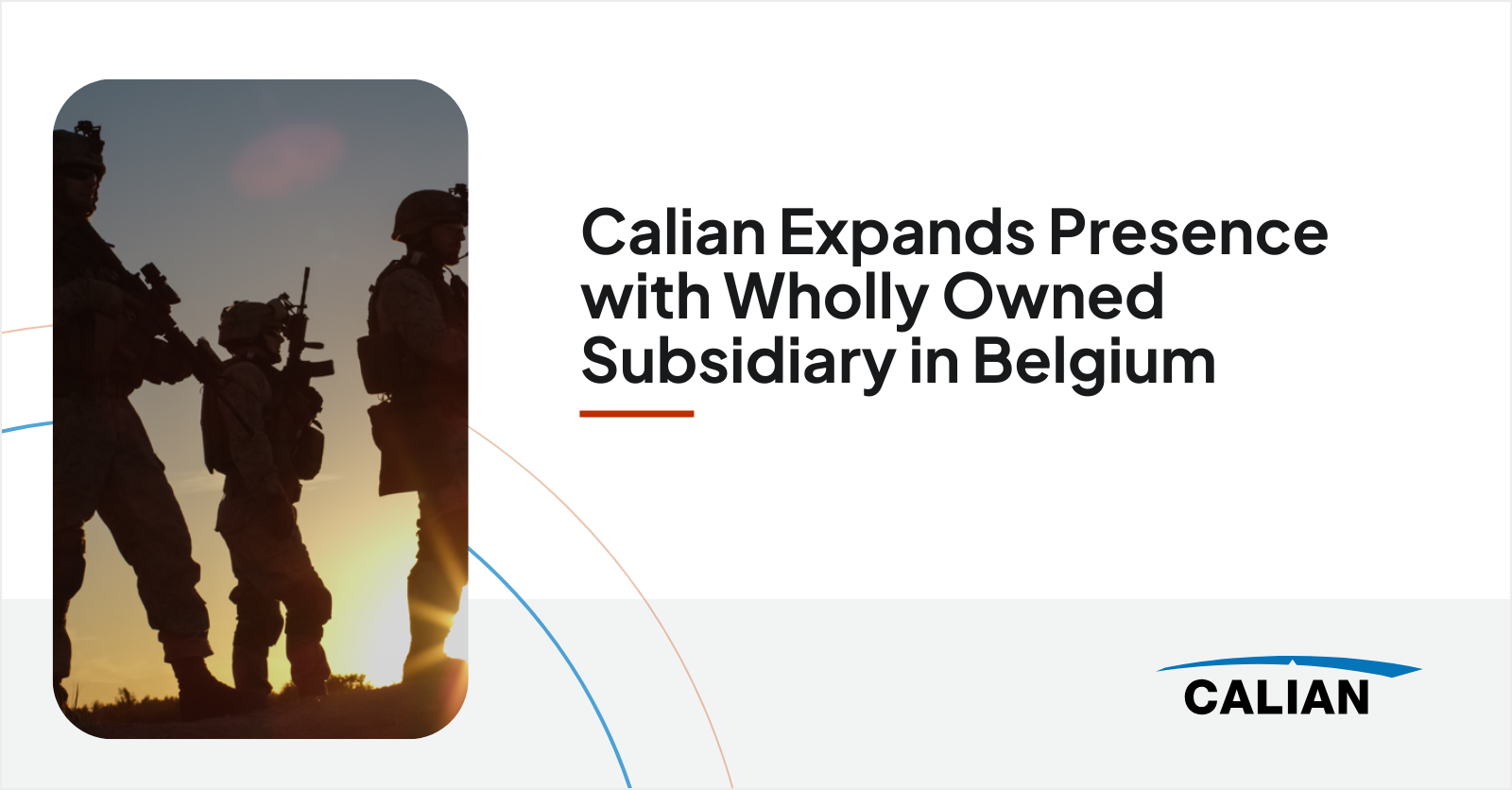 Calian Establishes Wholly Owned Subsidiary in Belgium - Resources