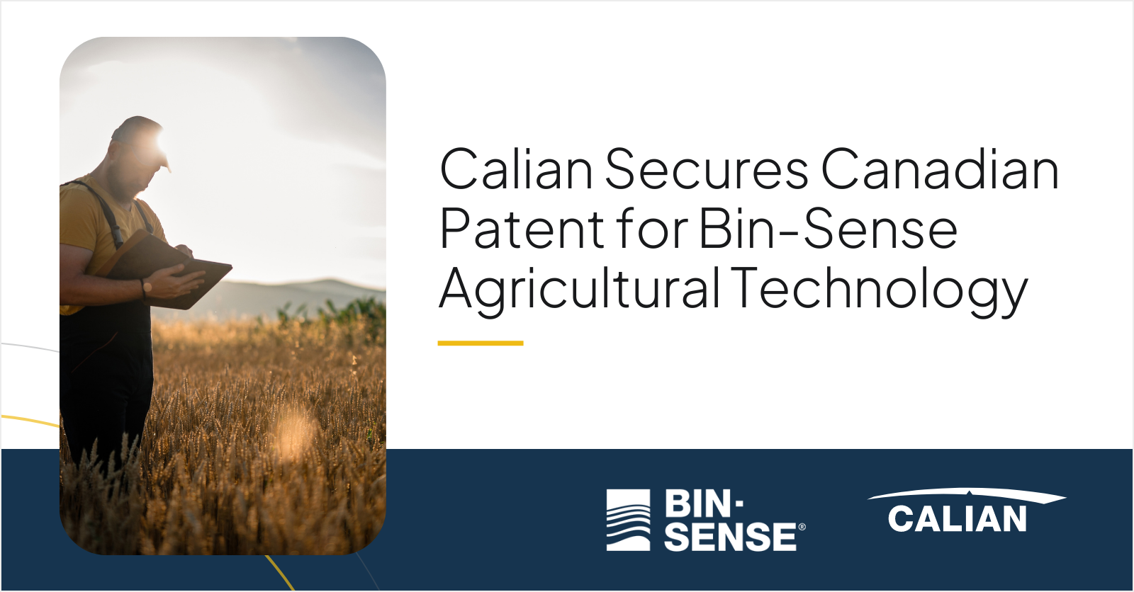 Calian reçoit un brevet canadien pour sa technologie agricole Bin-Sense ...